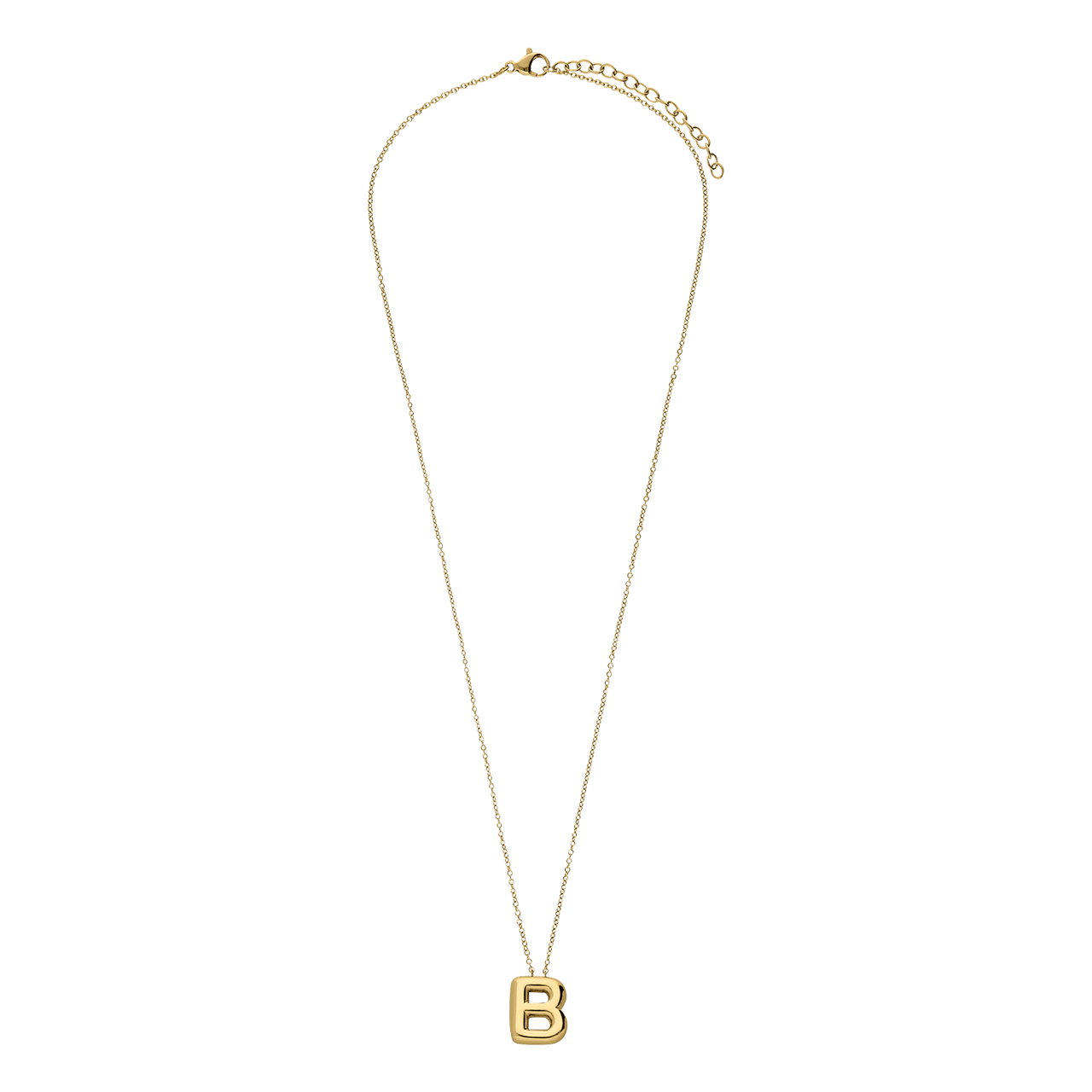 Stainless steel ketting met hanger letter voor dames | Lucardi-BE