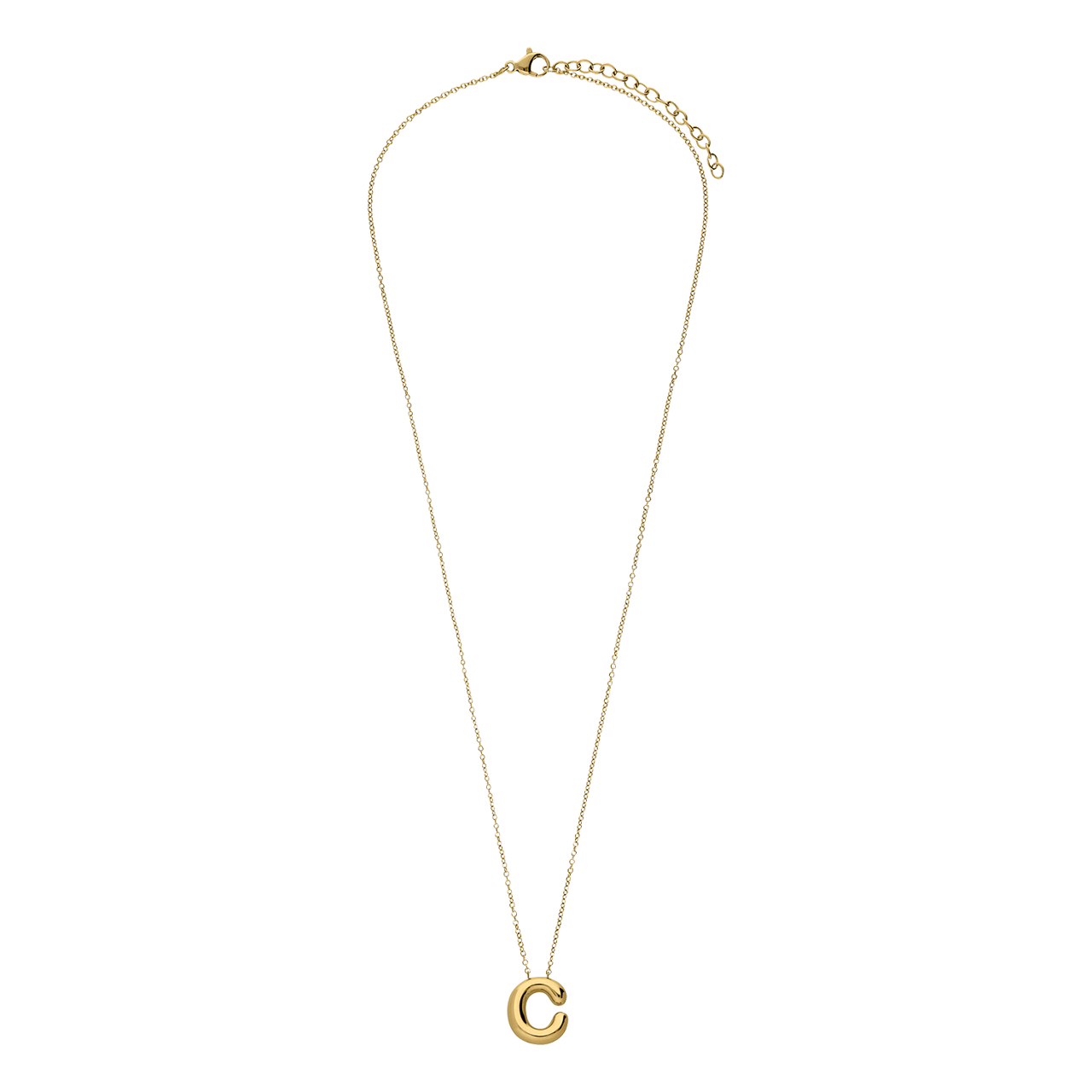 Stainless steel ketting met hanger letter voor dames | Lucardi-BE