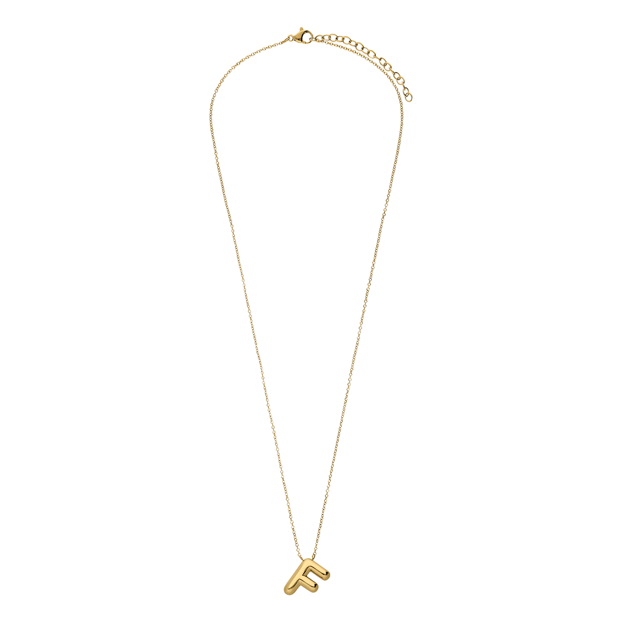 Stainless steel ketting met hanger letter voor dames | Lucardi-BE