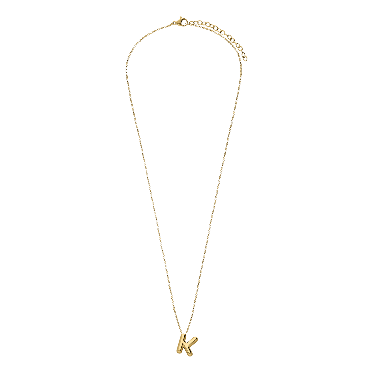 Stainless steel ketting met hanger letter voor dames | Lucardi-BE