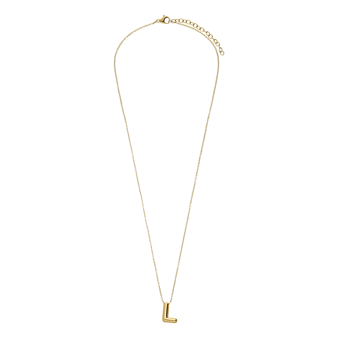 Stainless steel ketting met hanger letter voor dames | Lucardi-BE