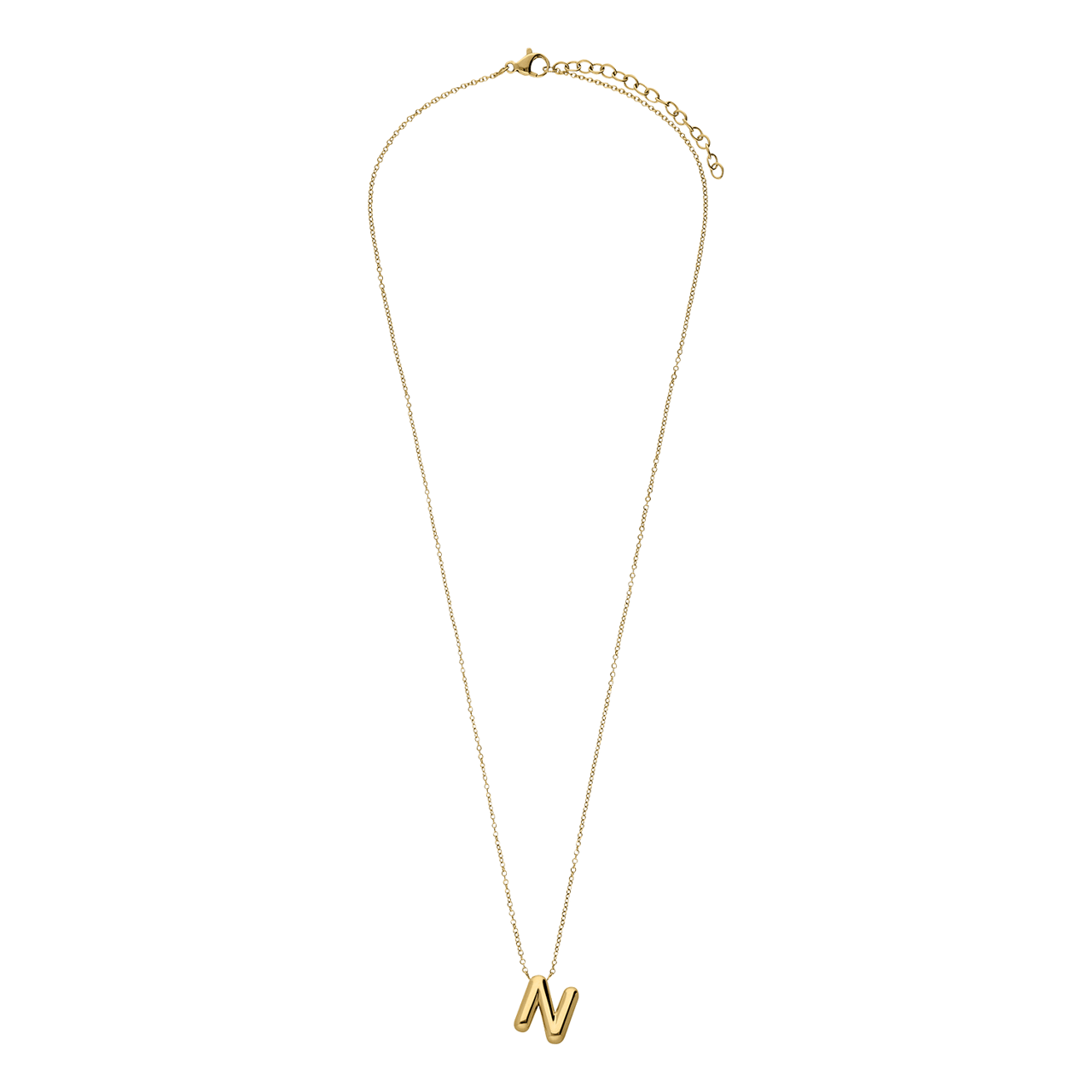 Stainless steel ketting met hanger letter voor dames | Lucardi-BE