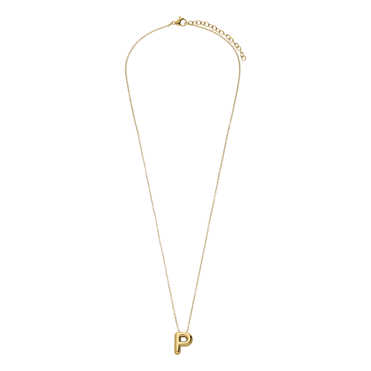 Stainless steel ketting met hanger letter voor dames | Lucardi-BE