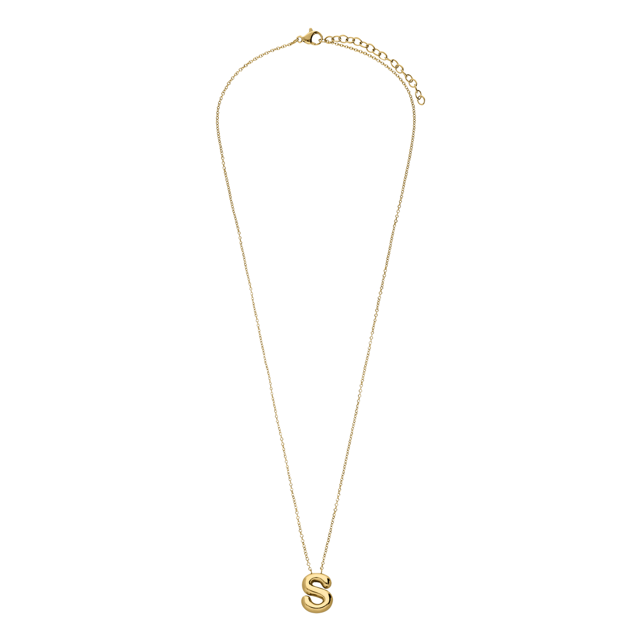 Stainless steel ketting met hanger letter voor dames | Lucardi-BE