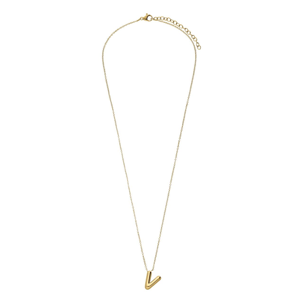 Stainless steel ketting met hanger letter voor dames | Lucardi-BE