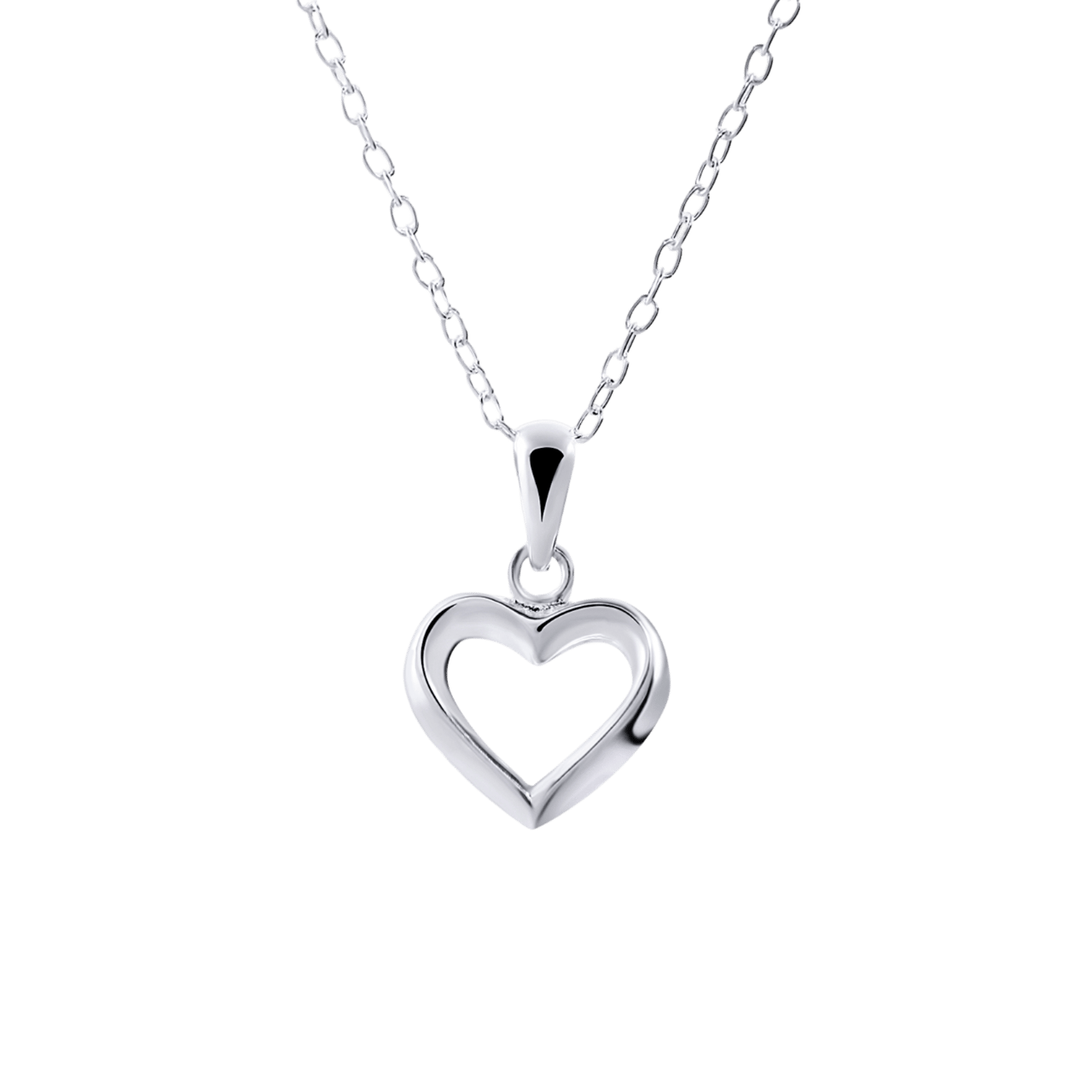 Halskette aus 925 Silber mit Herzanhänger | Lucardi-DE