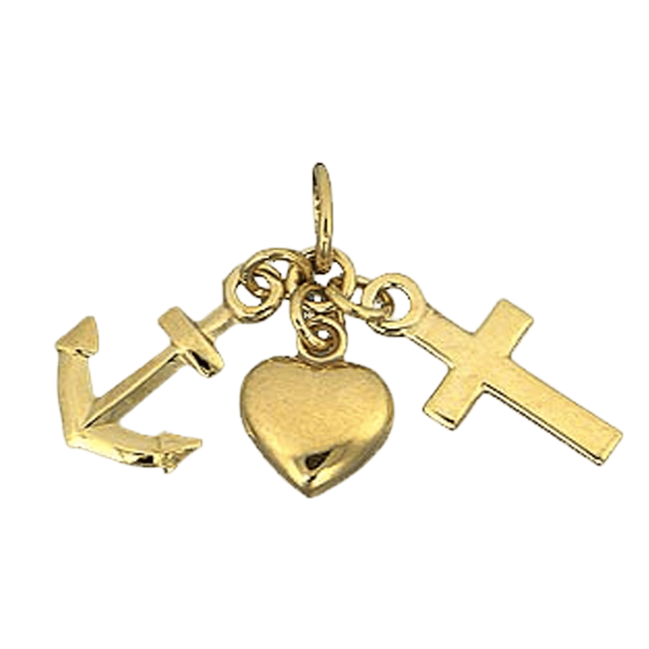 Anhänger, 585 Gelbgold, Glaube, Hoffnung, Liebe | Lucardi-DE
