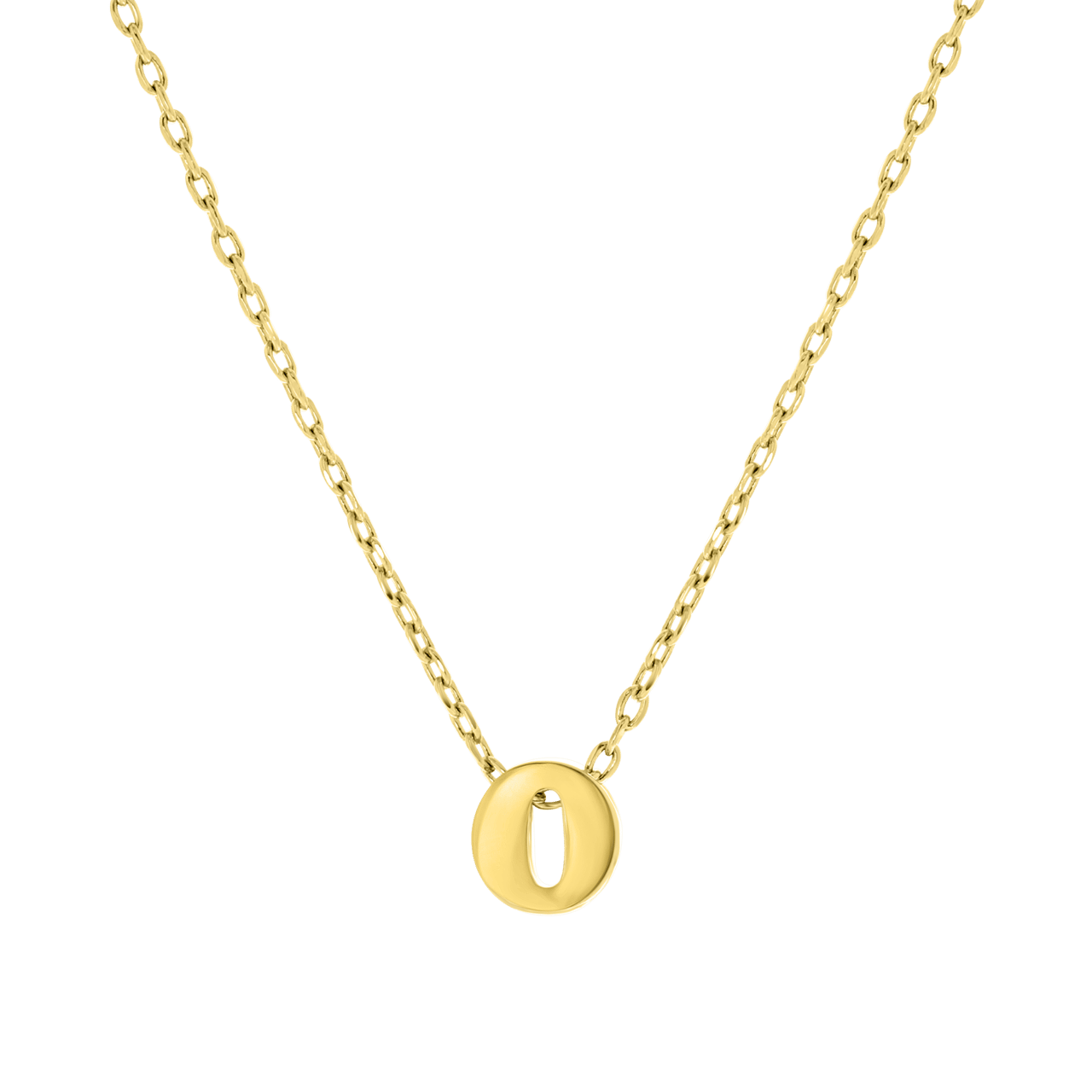 Halskette, Edelstahl, vergoldet, mit Buchstabenanhänger | Lucardi-DE