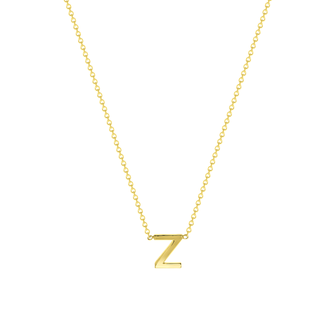 Halskette, 375 Gold, mit Buchstabenanhänger | Lucardi-DE