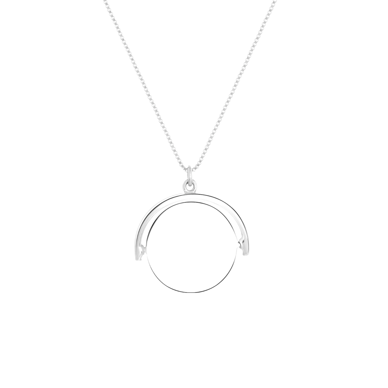 Halskette & Anhänger, 925 Silber, Drehscheibe | Lucardi-DE