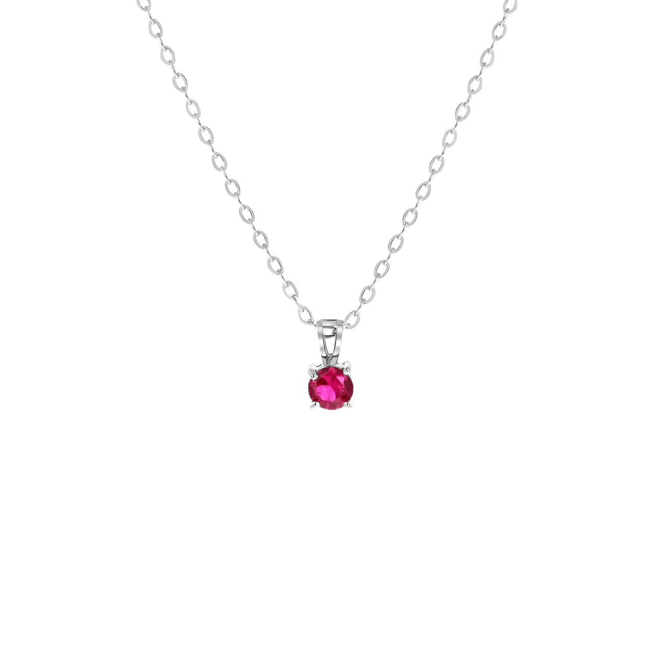 Halskette & Anhänger, Edelstahl, Geburtsstein | Lucardi-DE
