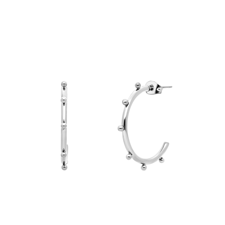 Ohrringe, Edelstahl, mit Kügelchen | Lucardi-DE