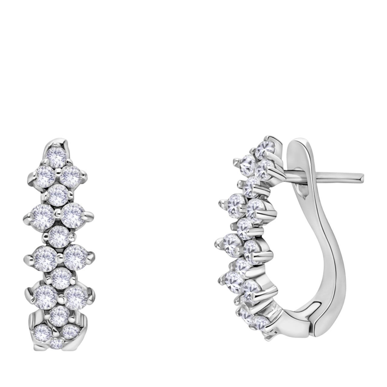 Zilveren oorringen zirkonia | Lucardi-BE