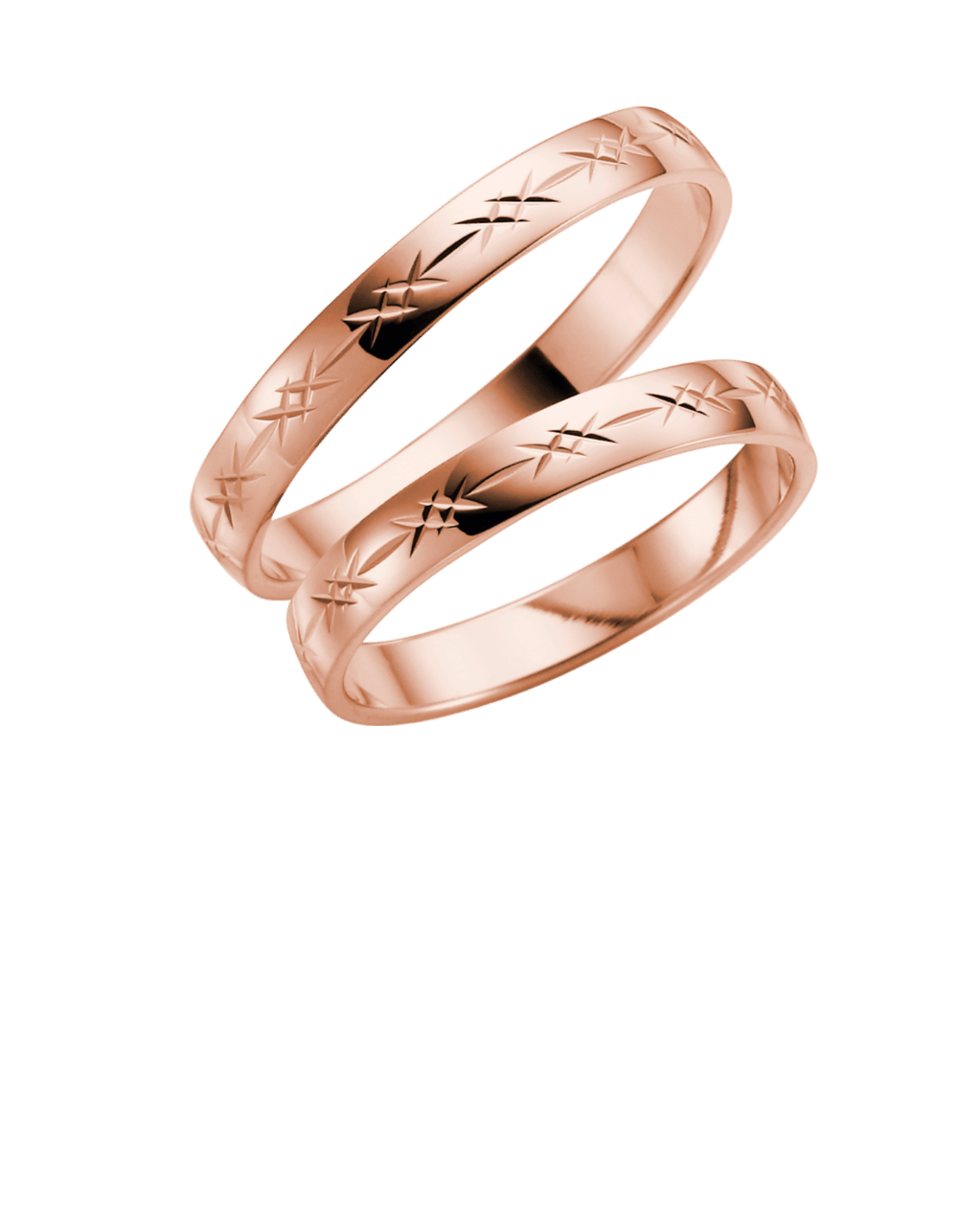 14 Karaat rose gouden trouwring Acacia Dames H01R | Lucardi-NL