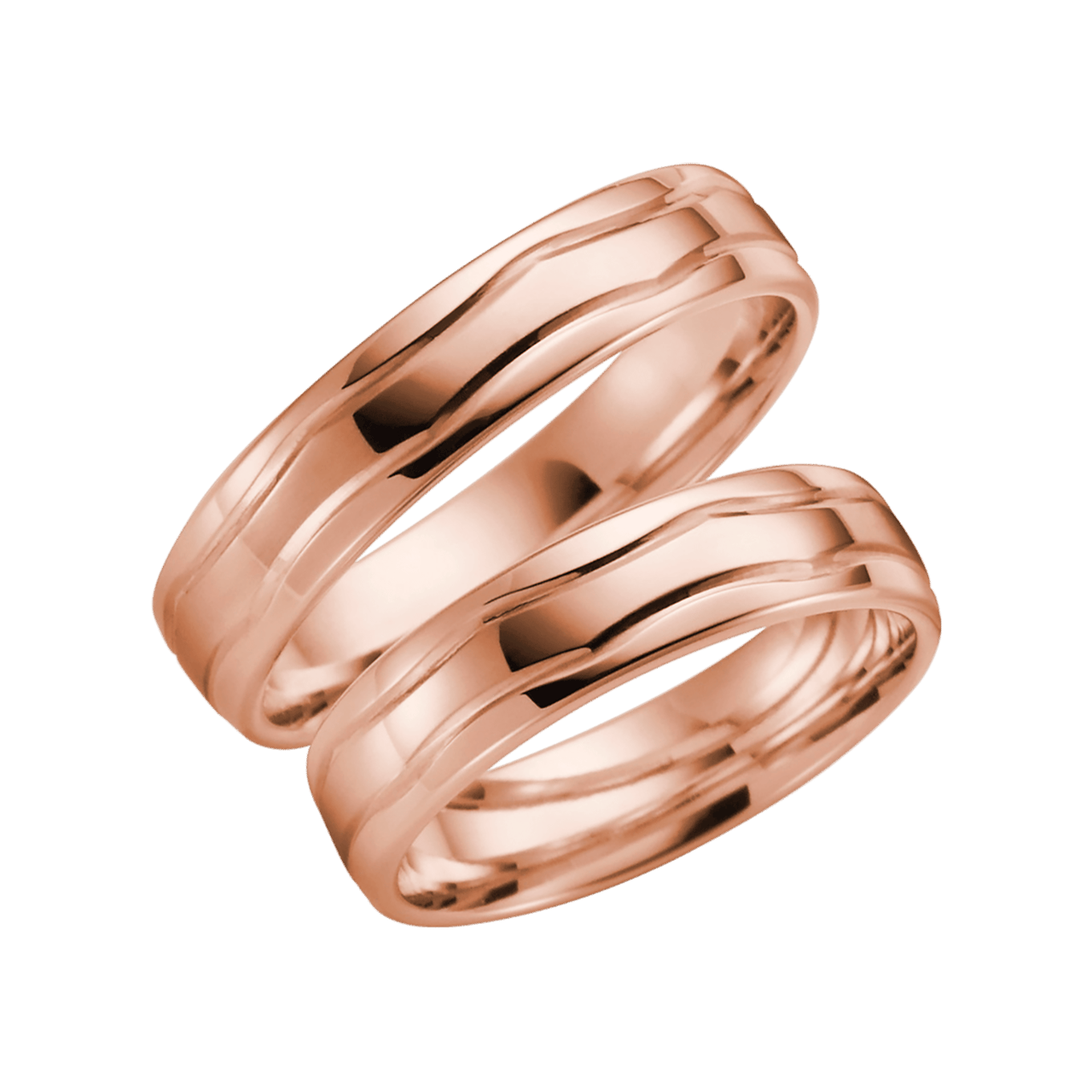 14 Karaat rose gouden trouwring Prunus Dames H139R | Lucardi-NL