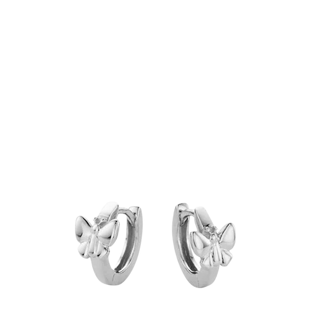 Silberne Kinderohrringe mit Schmetterling | Lucardi-DE