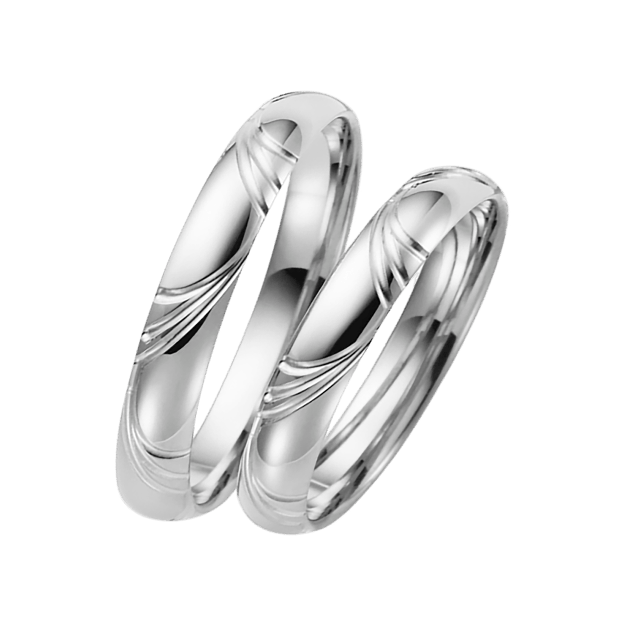 Susannah, Trauring für Herren aus 375 Weißgold, H63R | Lucardi-DE