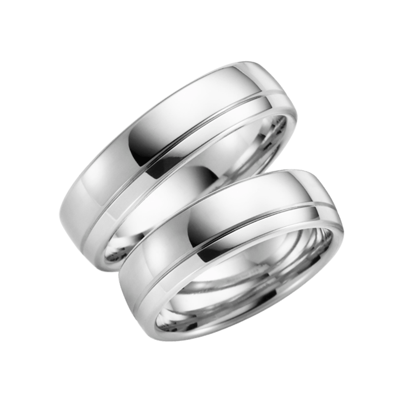 9 karaat witte trouwring Alyssa Heren H130 | Lucardi-NL