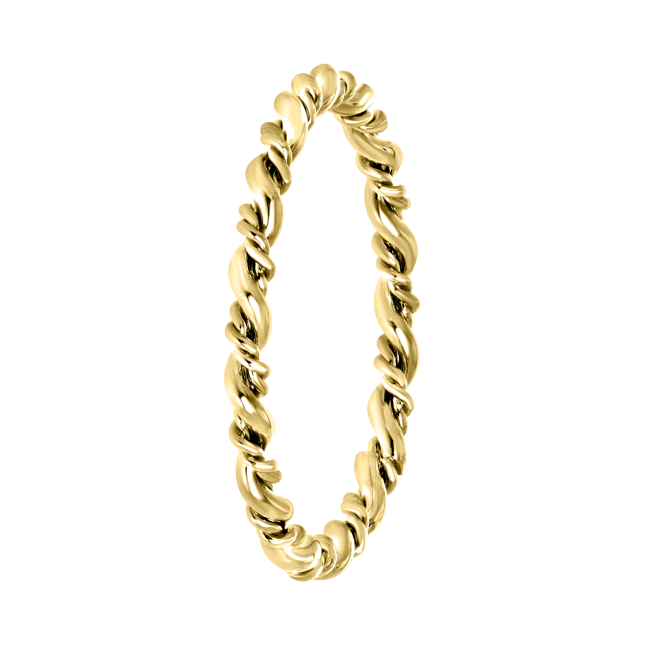 Goudkleurige bijoux ring gedraaid | Lucardi-BE