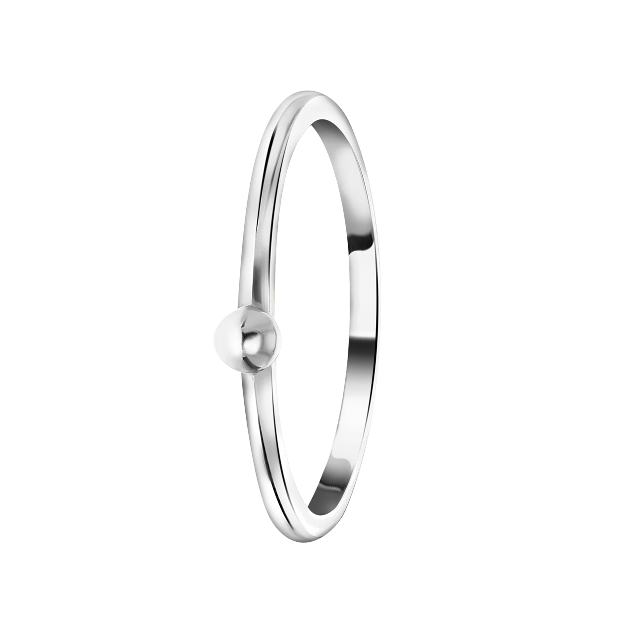 Zilveren ring bal 3mm | Lucardi-NL
