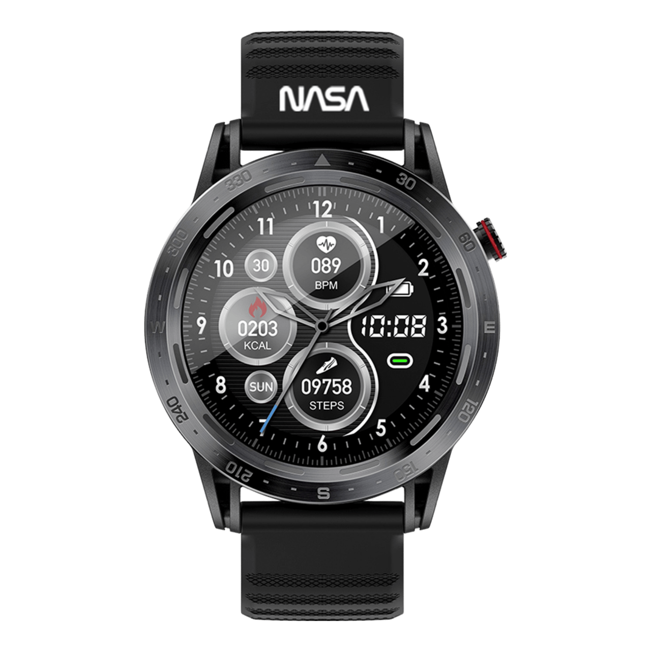 Nasa Smartwatch, 56 mm, schwarz, BNA30019-001 | Lucardi-DE